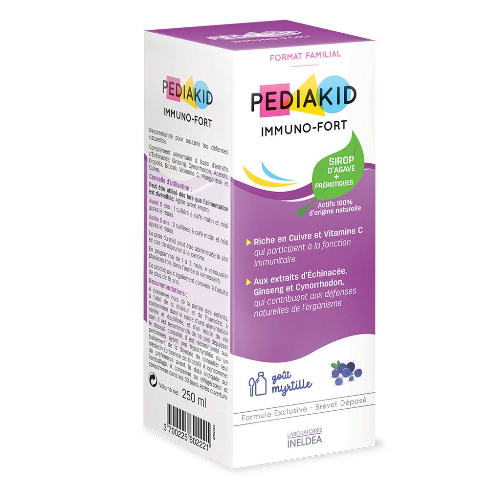 Pediakid Immuno-fort Syrup Natural Defenses 250ml - Easypara