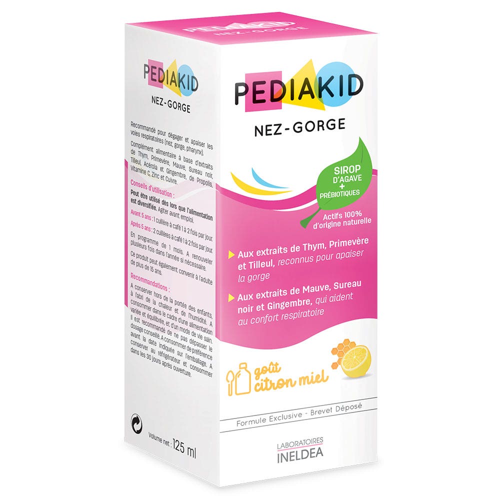 Pediakid Nose-throat Syrup Honey Lemon Flavour 125 ml - Easypara