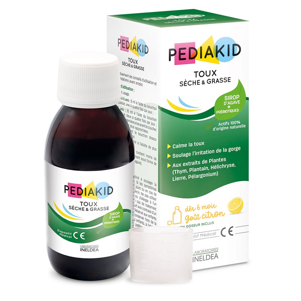 Pediakid Syrup for Dry & Wet Cough Lemon Flavor Pediakid 125ml - Easypara