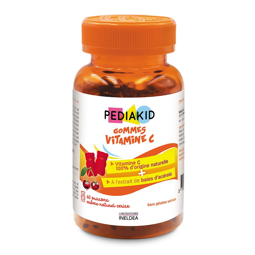 Pediakid Vitamin C gummy bears x60 cherry flavour - Easypara