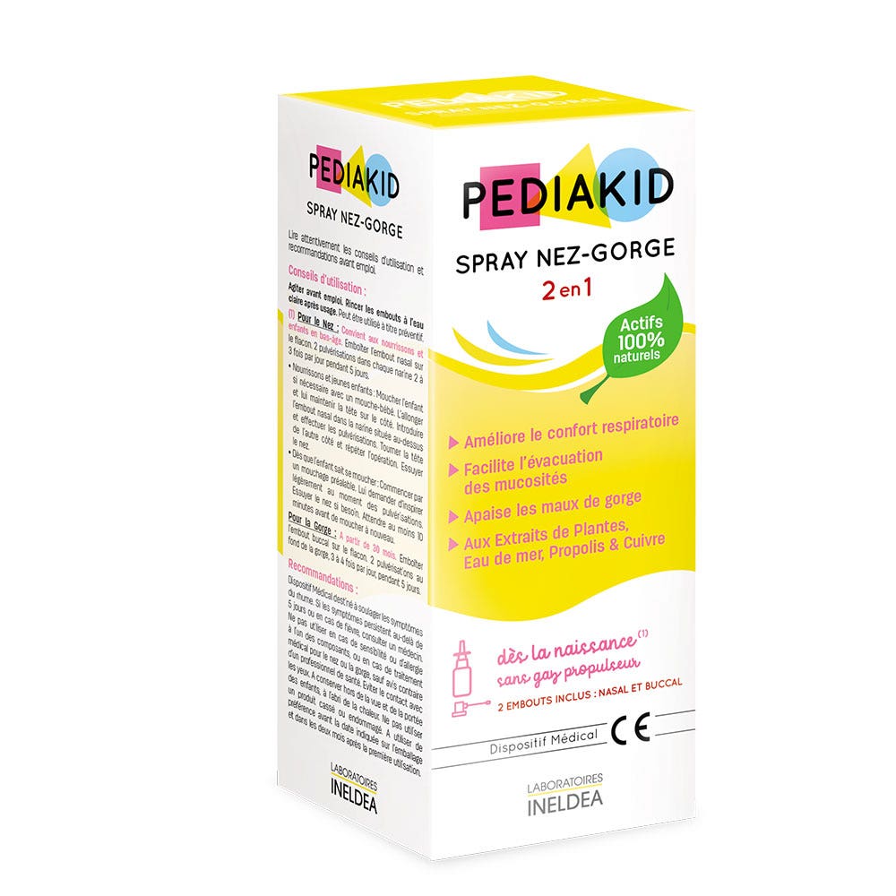 Pediakid Nose And Throat Spray 20ml - Easypara