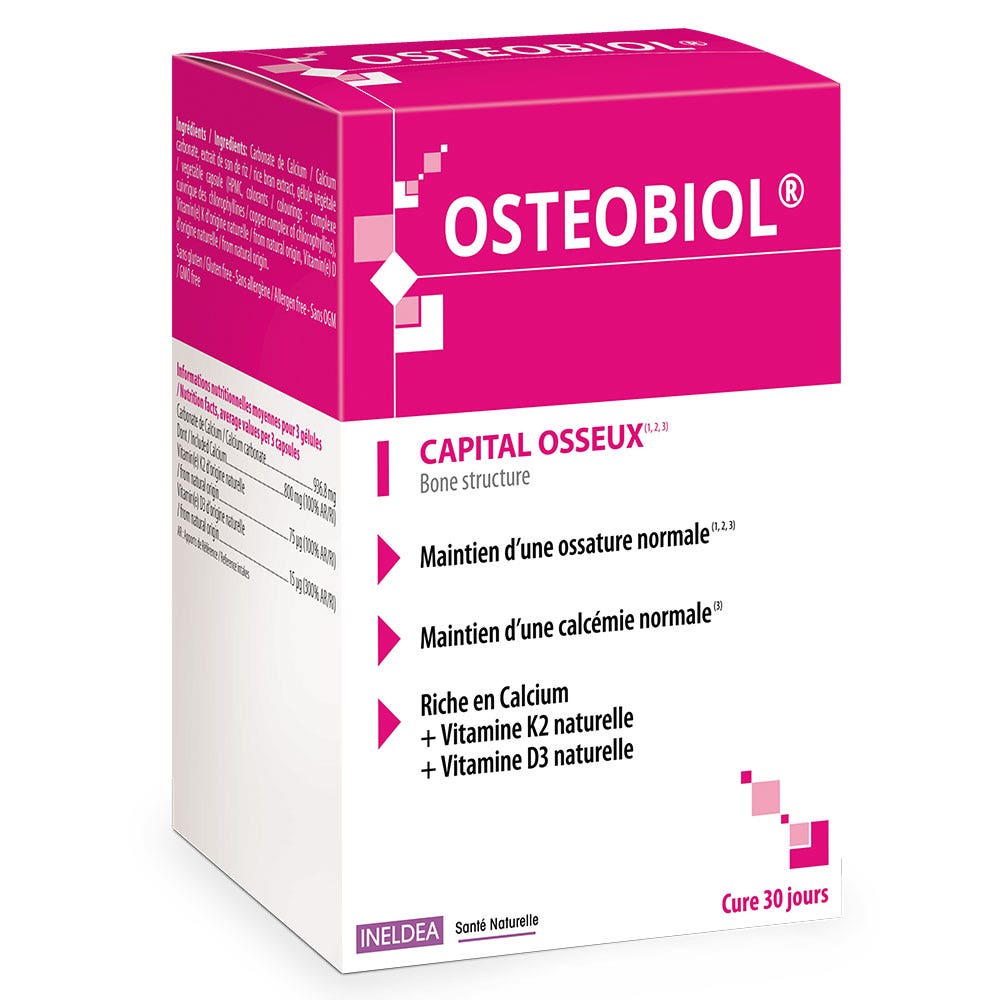 Ineldea Santé Naturelle Osteobiol 90 Vegetable Gelules - Easypara