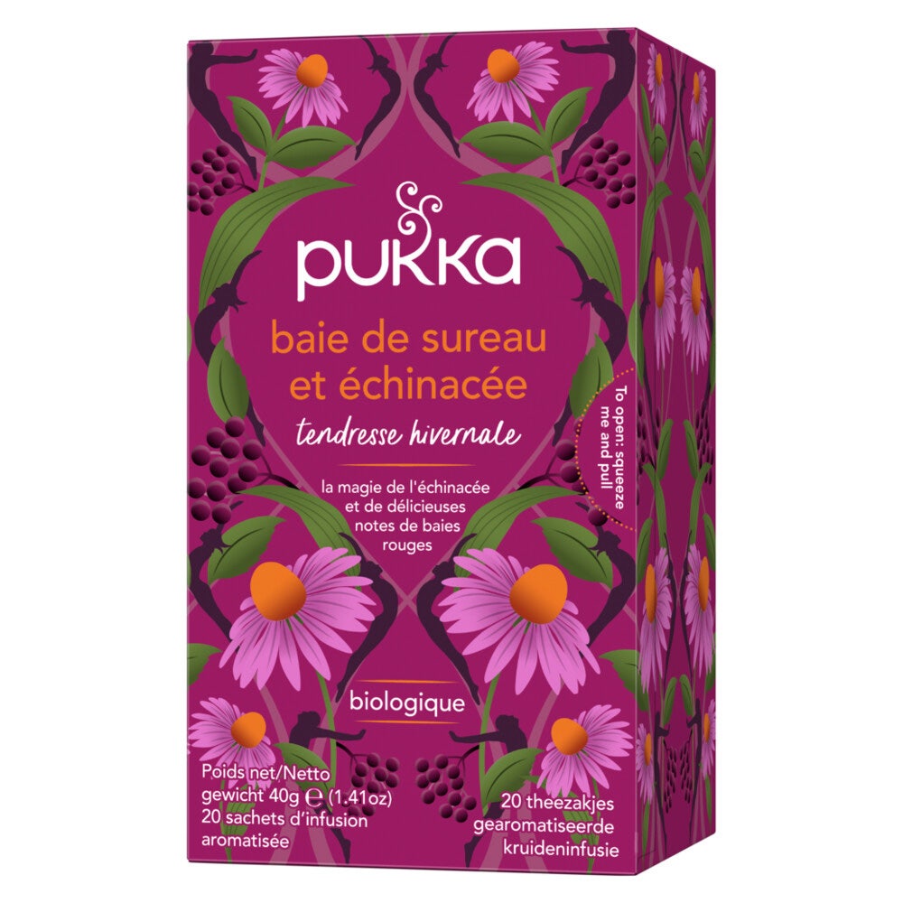 Pukka Immunity Herbal Teas - Elderberry & Echinacea x 20 sachets - Easypara