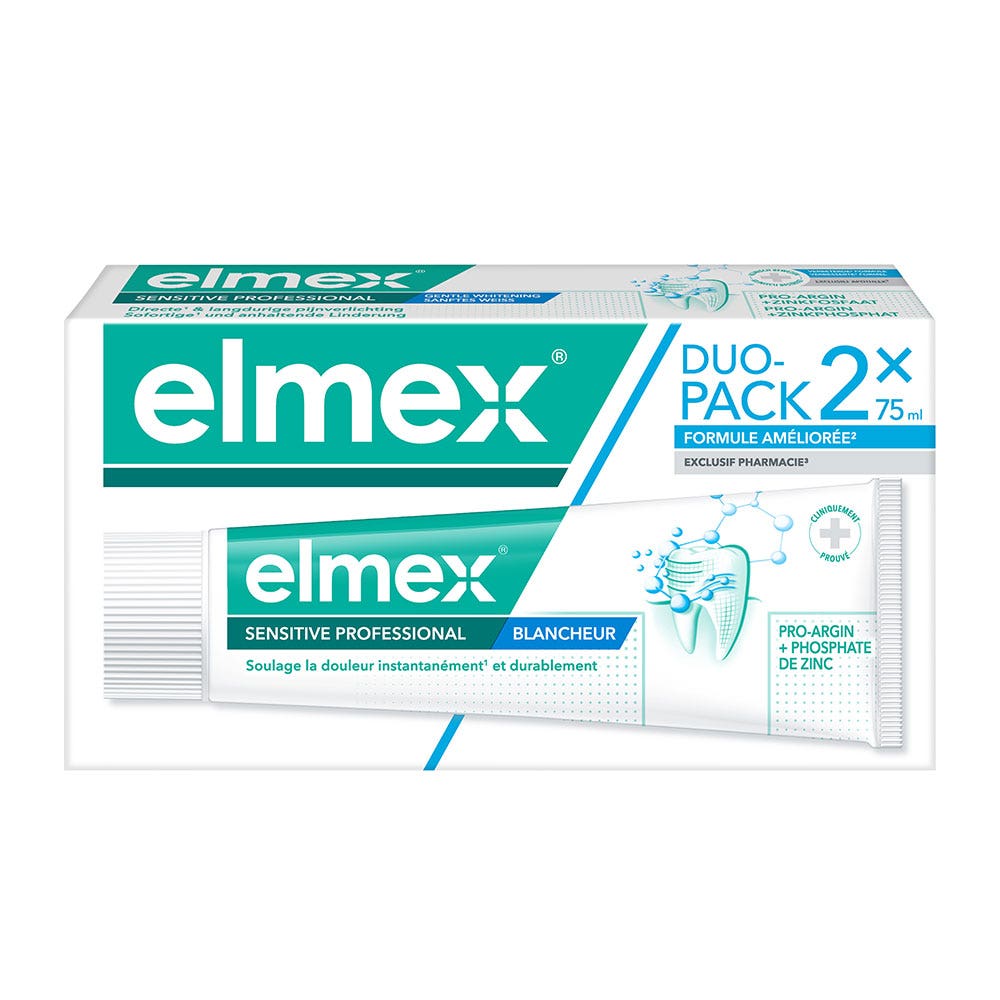 Elmex Sensitive Professional Whitening Toothpaste 2x75ml - Easypara