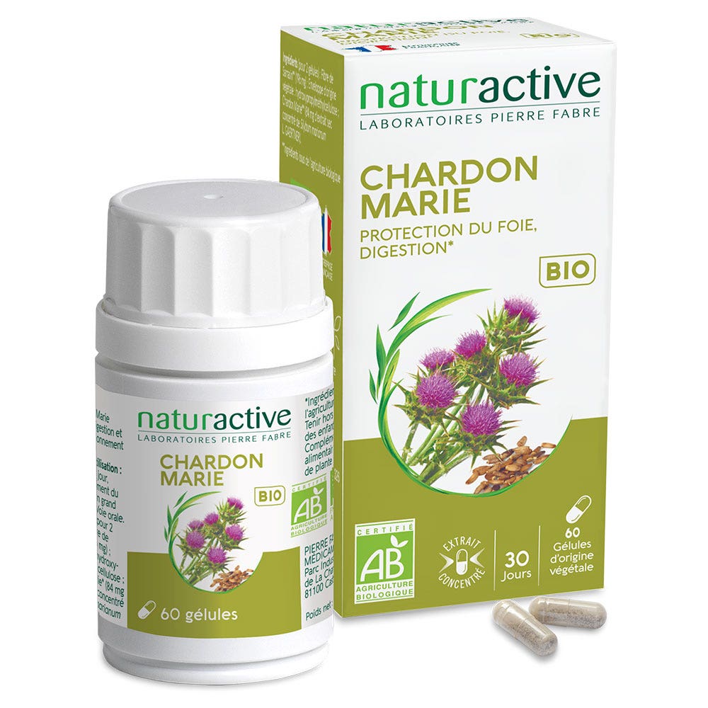 Naturactive Chardon Marie Bio 60 Gélules - Easypara