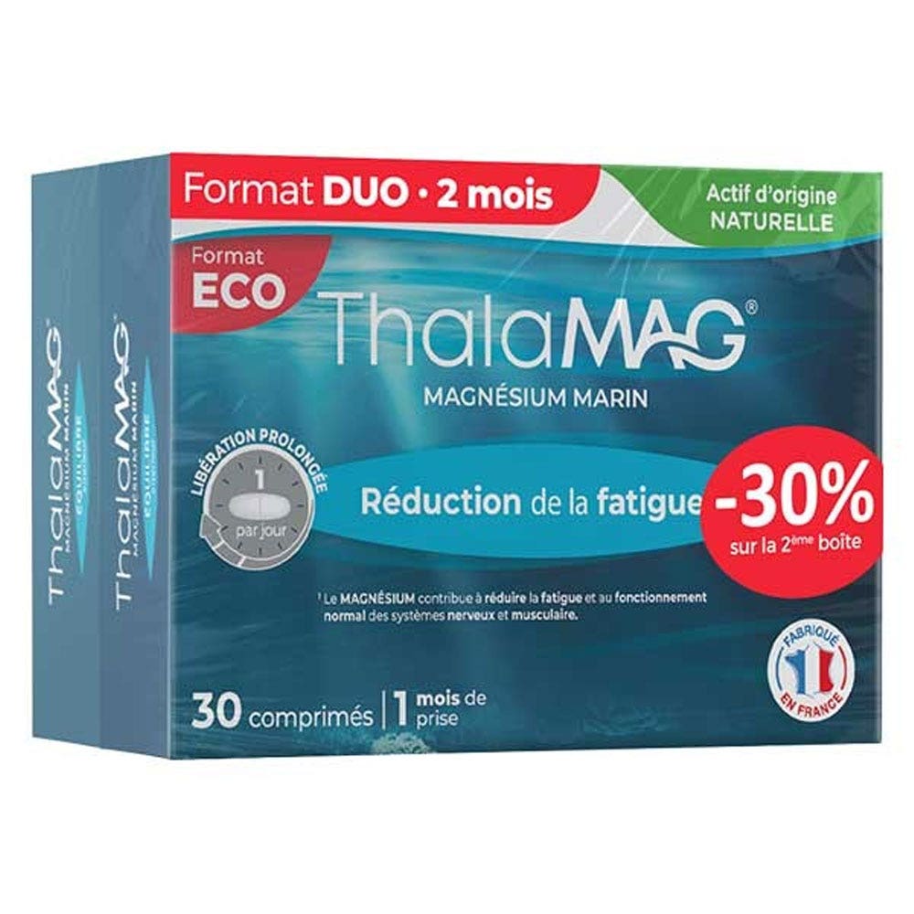 Thalamag Fatigue reduction Marine magnesium LP 2x30 capsules - Easypara