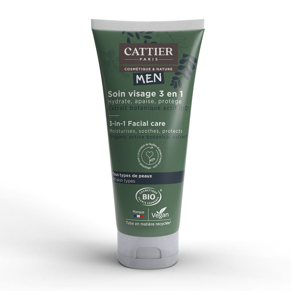 Cattier Man 3 in 1 Bioes Facial treatments All skin types 50ml - Easypara