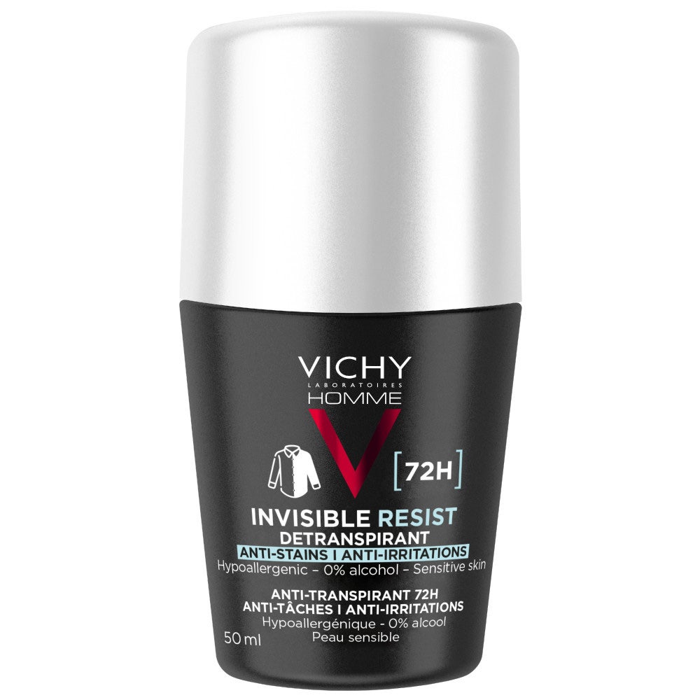 Vichy Man Invisible Resist Anti-perspirant Roll On Deodorant 72h ...