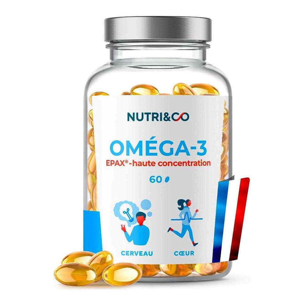 NUTRI&CO Oméga-3 Epax Haute Concentration Odourless Wild Fish Oil 120 ...