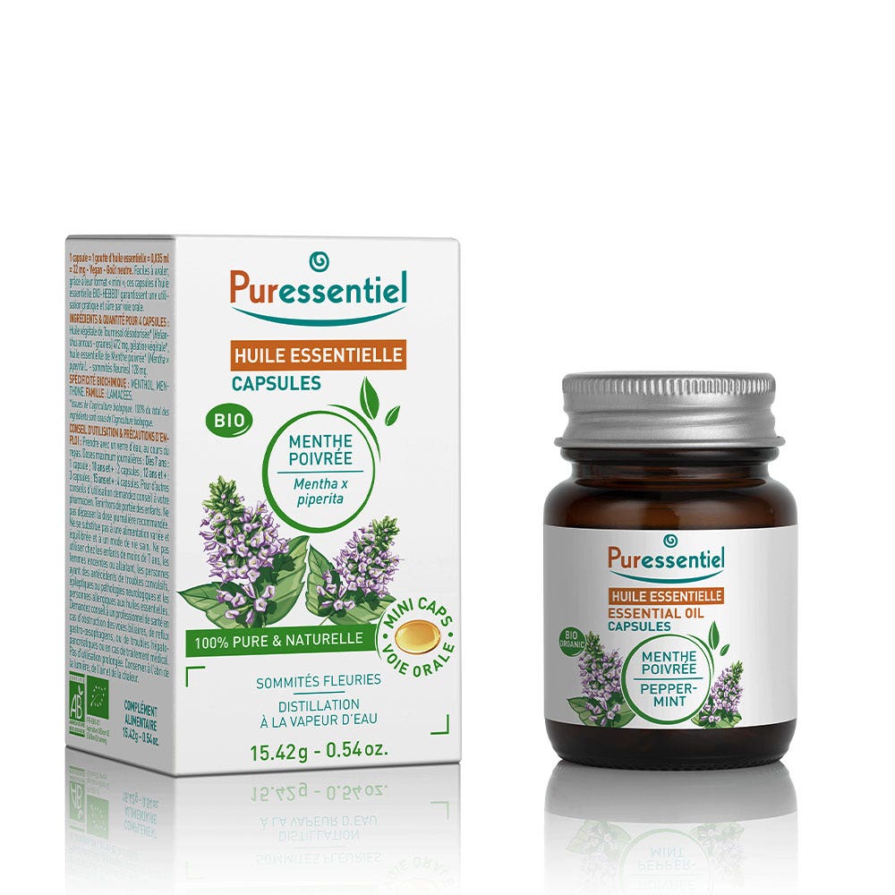 Puressentiel Essential Oils Peppermint Bio 60 Capsules - Easypara
