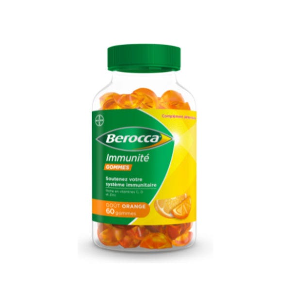 Bayer Berocca Immunity Gums Orange taste x60 erasers - Easypara