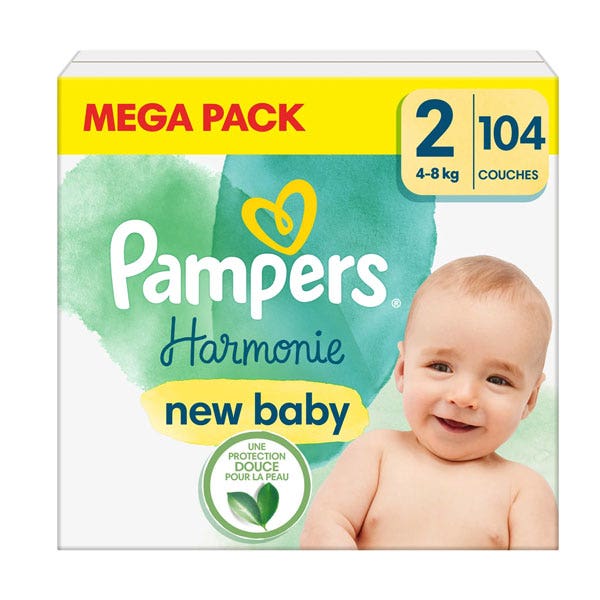 Pampers Harmonie Nappies Size 2 4 to 8kg x104 - Easypara