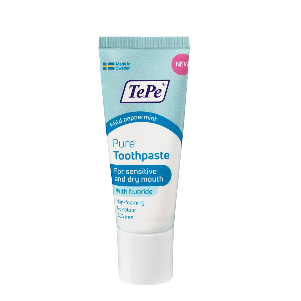 TePe Pure Toothpaste With Fluoride Taste Neutre 15ml - Easypara