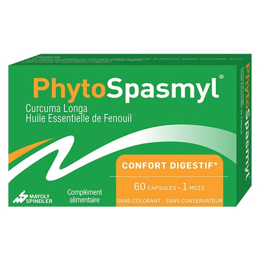 Mayoly Spindler Phytospasmyl Digestive Comfort 60 capsules - Easypara