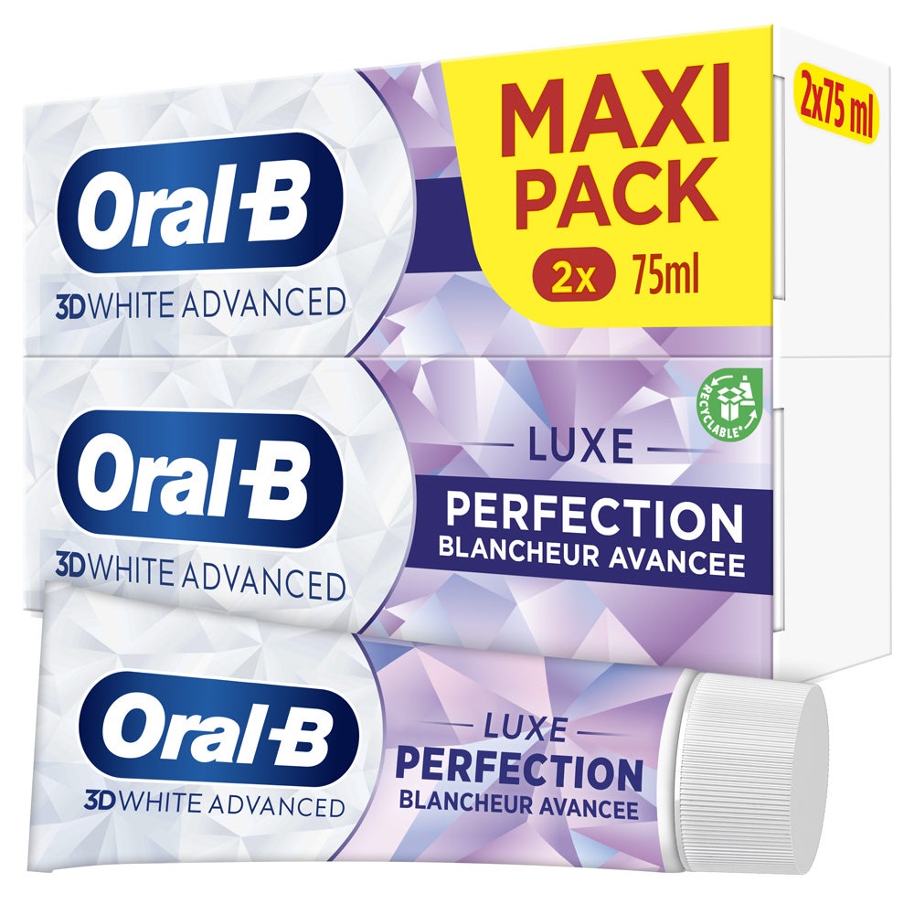 Oral-B 3D White Advanced 3D White Perfection Toothpaste Luxe Blancheur ...