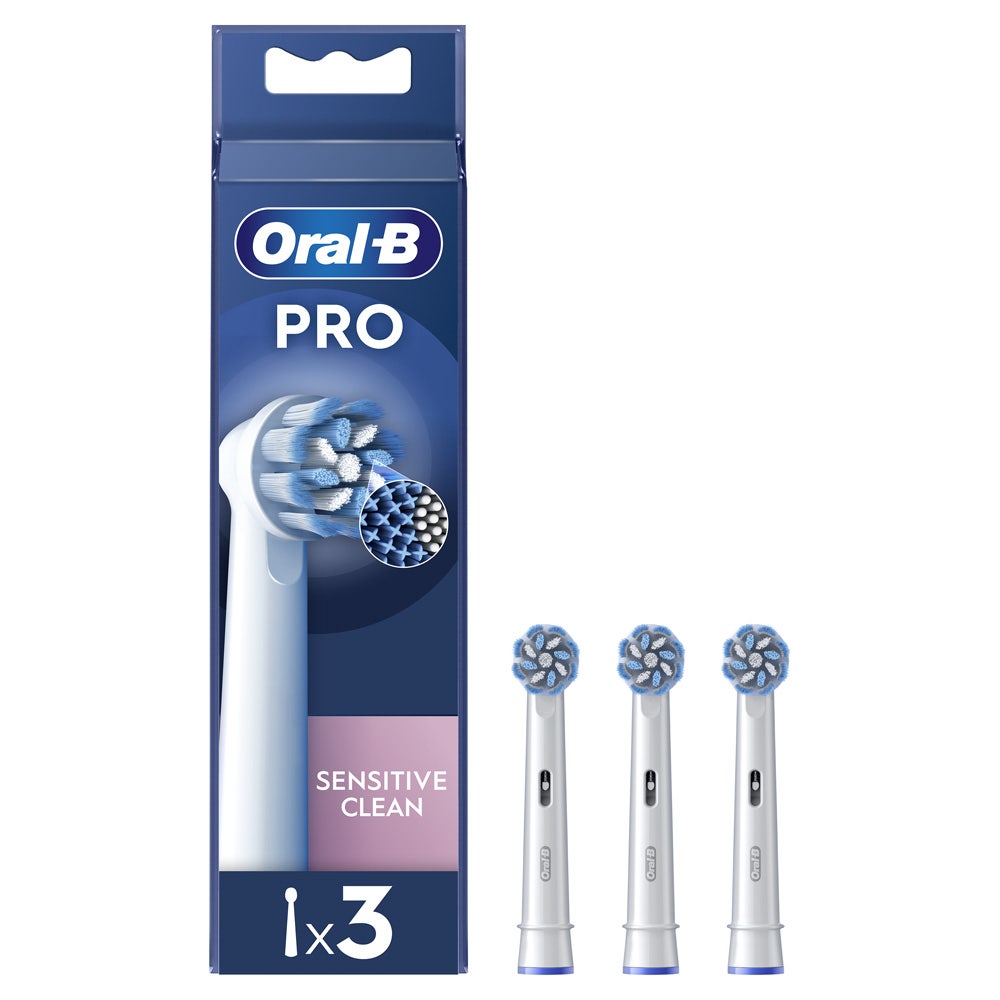 Oral B Sensitive Clean Brush Heads For Electric Toothbrush x3