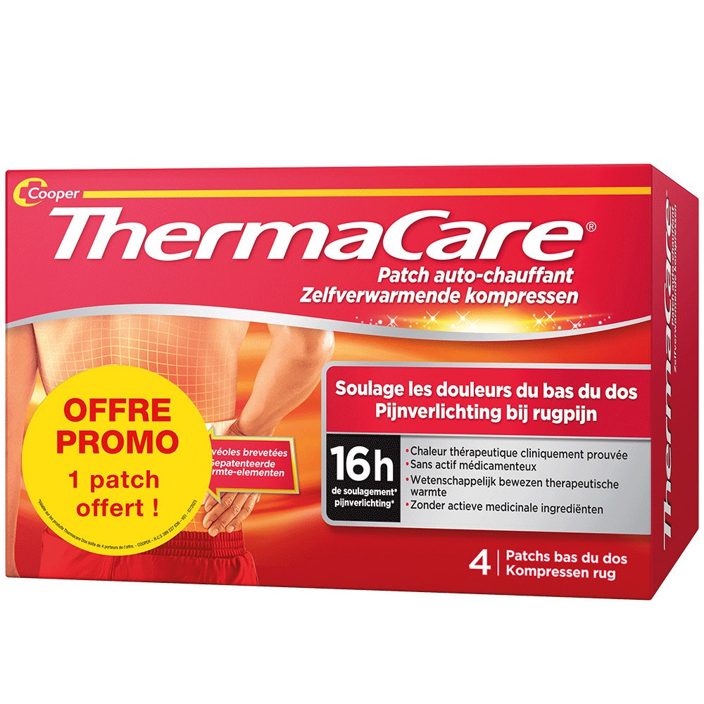 Thermacare Self-Heating Patches Relieves lower back pain x4 - Easypara