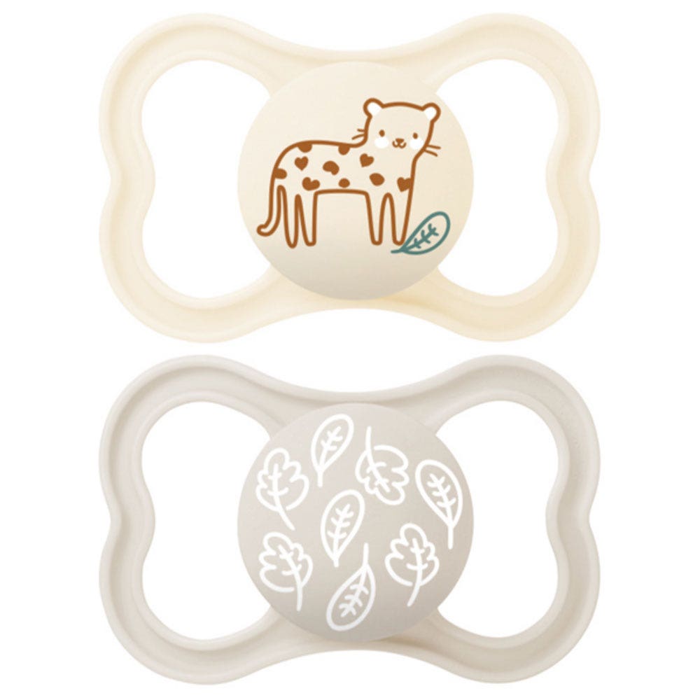 Mam Suprême Suprême Silicone Symmetric Pacifiers 6 months and Plus x2 ...