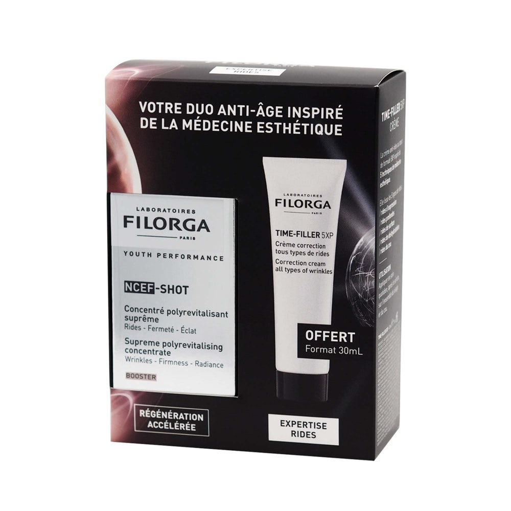 Filorga NCEF-Shot Duo Concentrated Serum 15ml + Time-Filler Cream 5XP ...