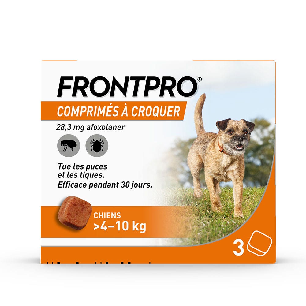 Frontline Frontpro medium pest control dog 4-10kg Fleas and ticks x3 ...