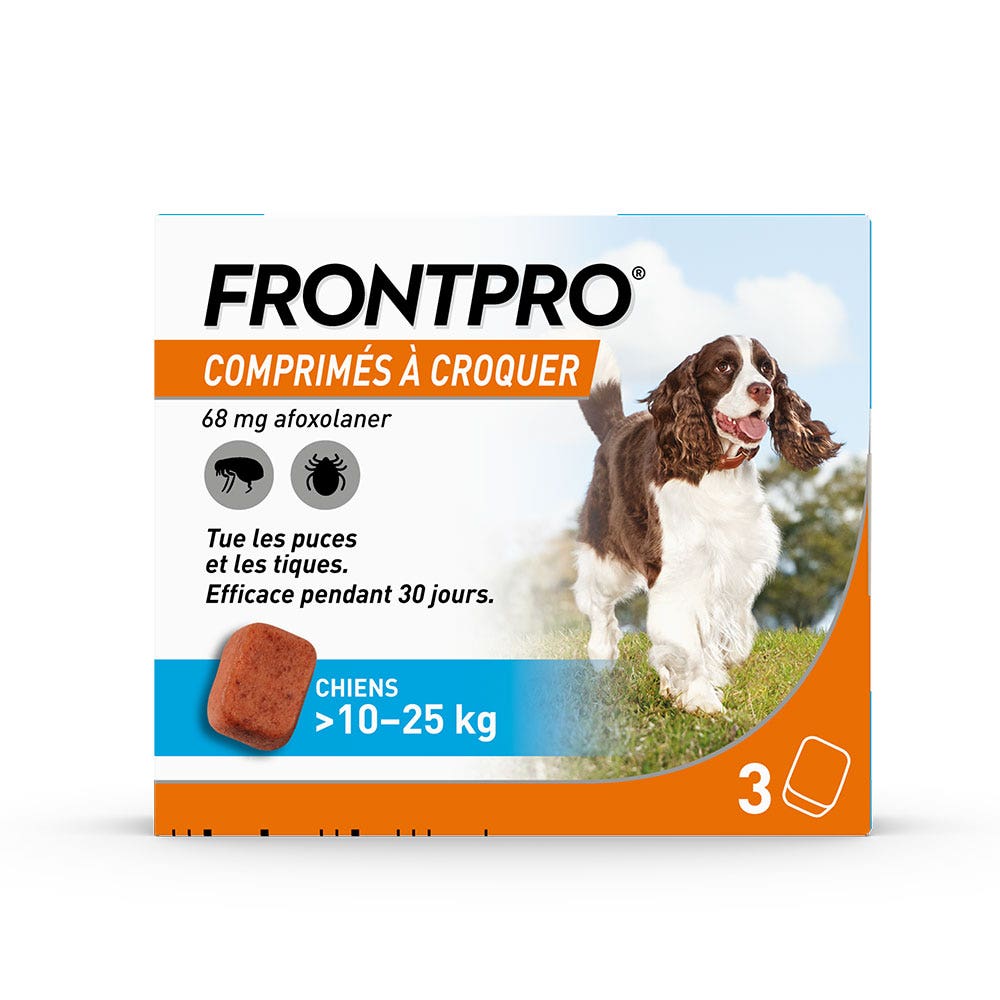 Frontline Frontpro antiparasitic large dog 10-25kg Fleas and ticks x3 ...
