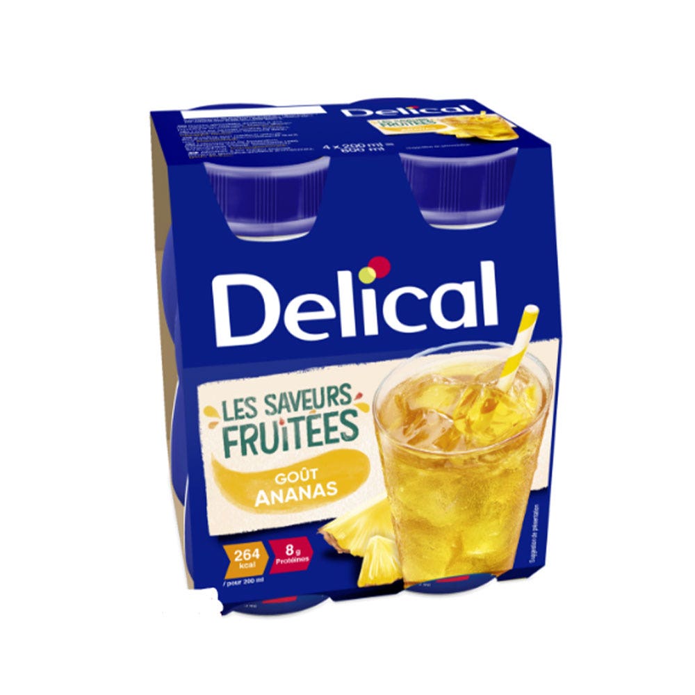 Delical Les Saveurs Fruitées High-calorie fruit drink 4x200ml - Easypara
