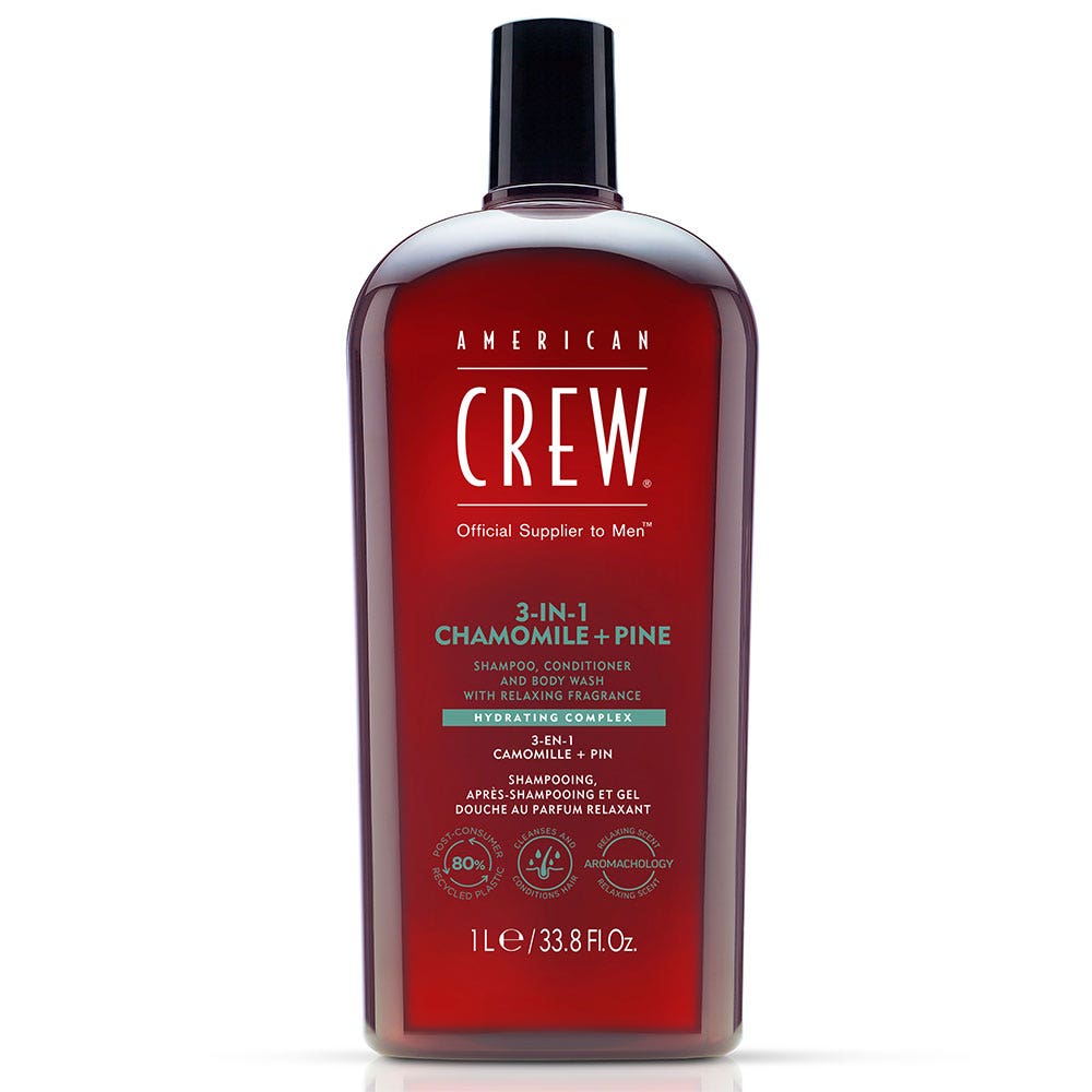 American Crew 3 in 1 Shampoo Chamomile + Pine 1L - Easypara