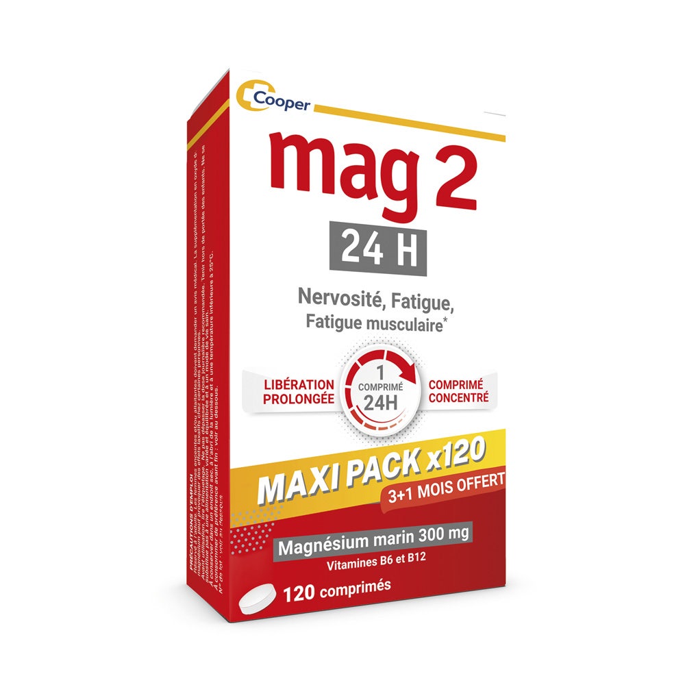 Mag 2 24h Magnesium Marin 2x45 Comprimes +33% Offert 2x 45 Comprimes+15 ...
