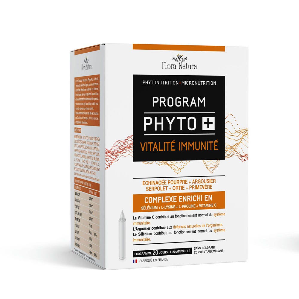Flora Natura Program Phyto+ Vitality Immunity 20 x 10ml Drinkable ...