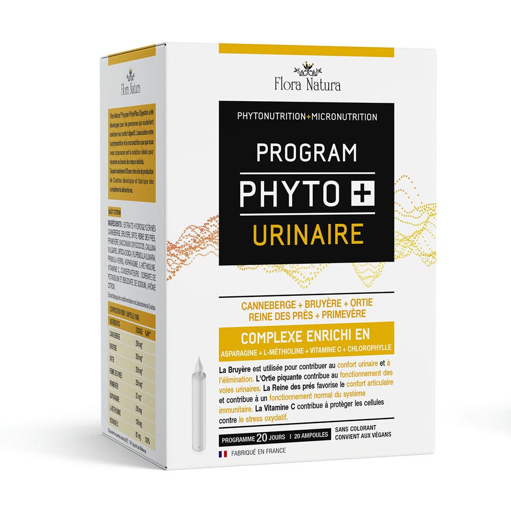 Flora Natura Program Phyto+ Urinary 20 x 10ml Drinkable Ampulas - Easypara