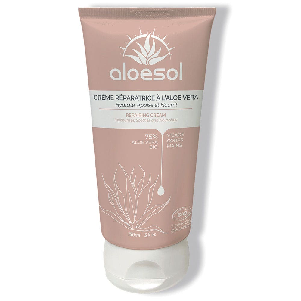 Aloesol Repairing cream 75 Organic Aloe Vera 150ml - Easypara