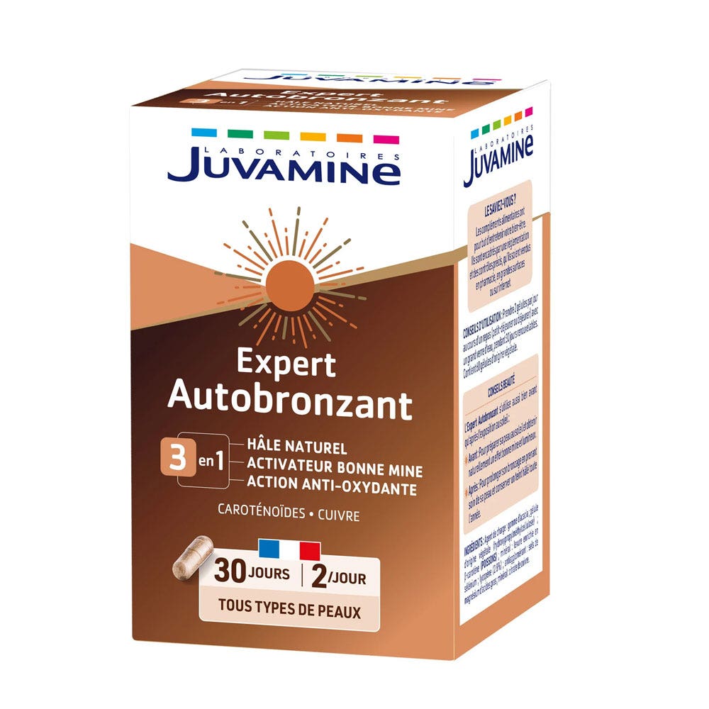 Juvamine Expert AutoBronzant 60 capsules - Easypara