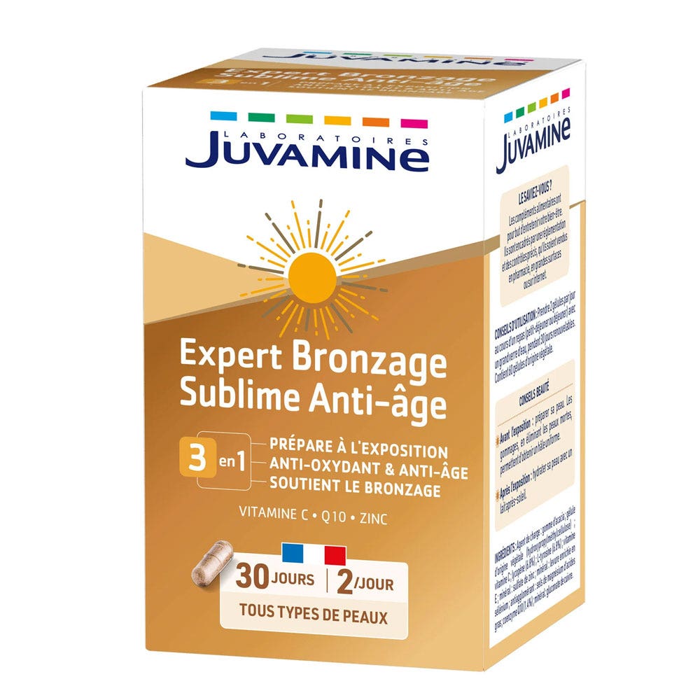 Juvamine Expert sublime tanning 60 capsules - Easypara