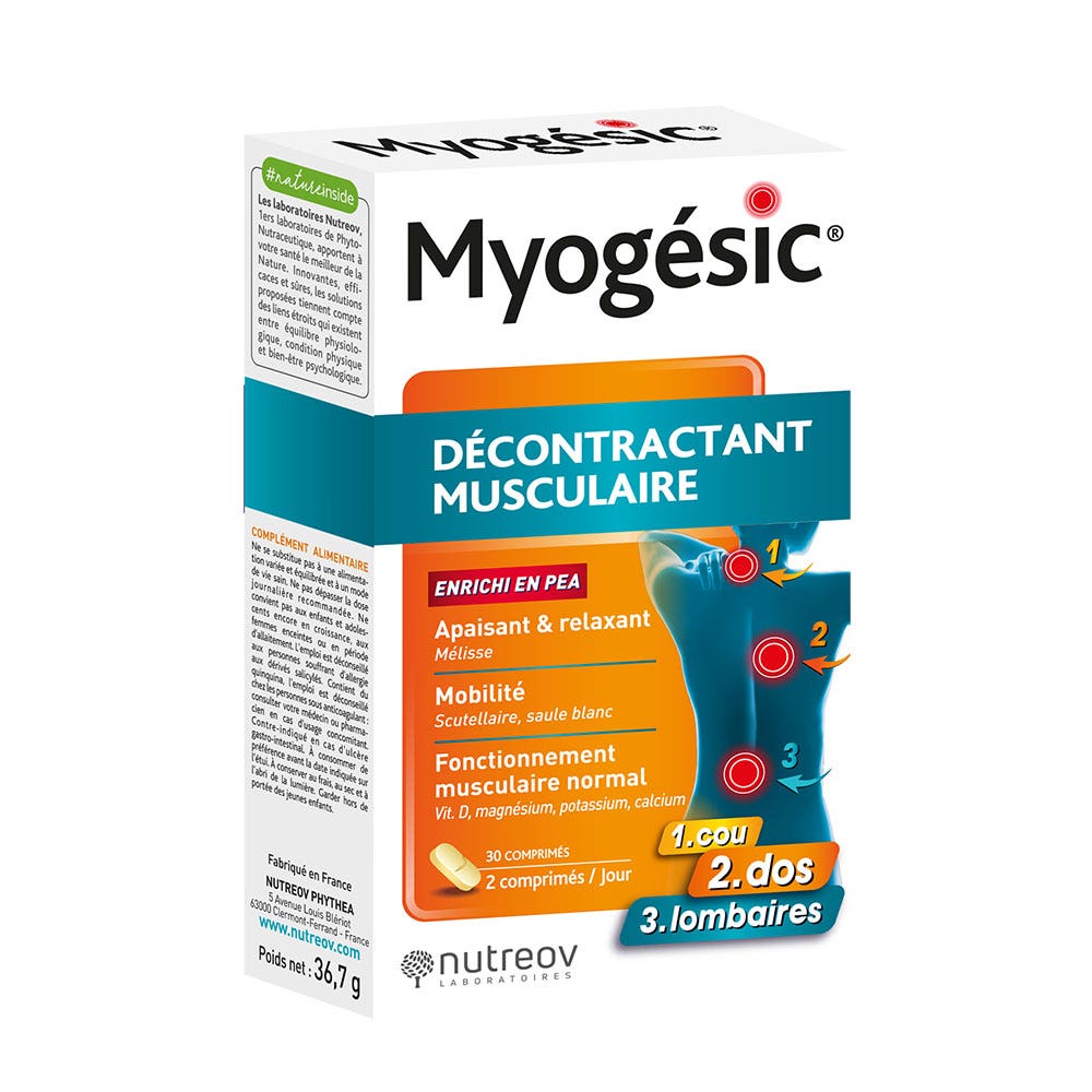 Phytea Myogesic Muscle relaxant 30 tablets - Easypara