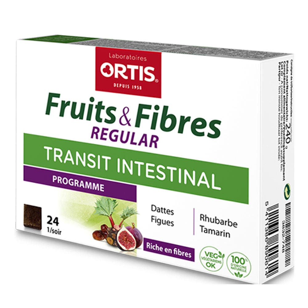 Ortis Fruit & Fibre Regular Transit 24 Cubes - Easypara