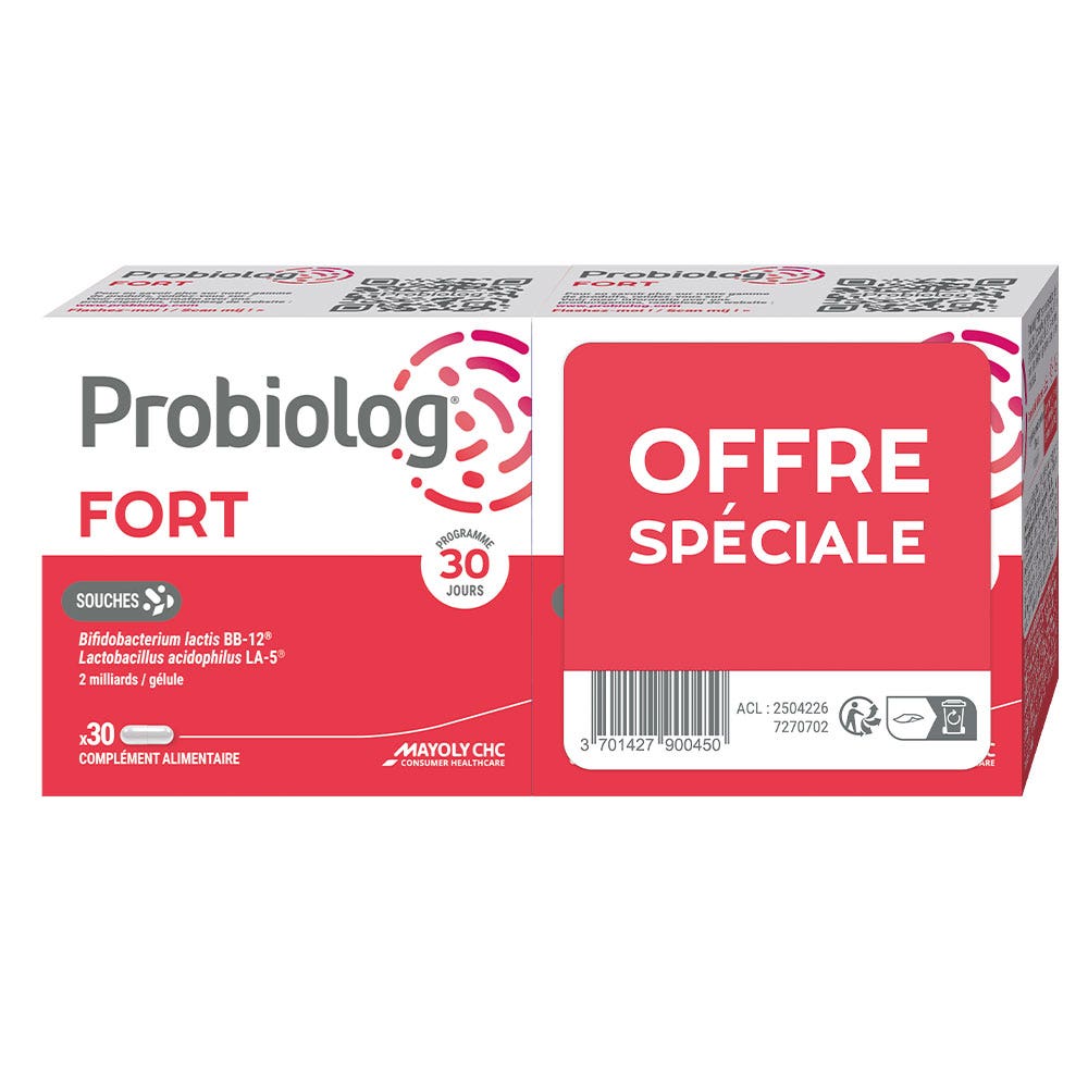 Mayoly Spindler Probiolog Probiolog Fort 2x30 capsules - Easypara