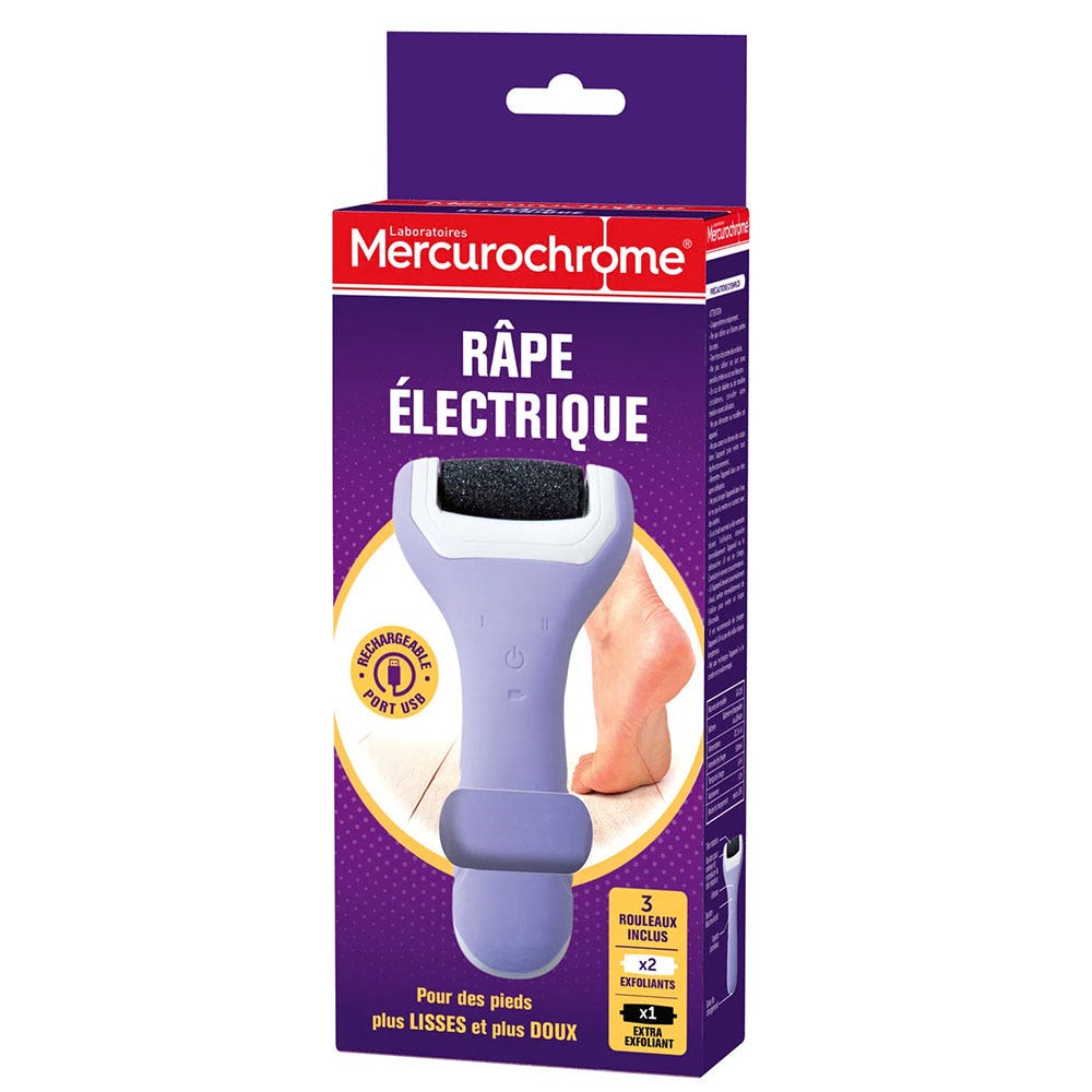 Mercurochrome Electric rasp + 3 Refills - Easypara