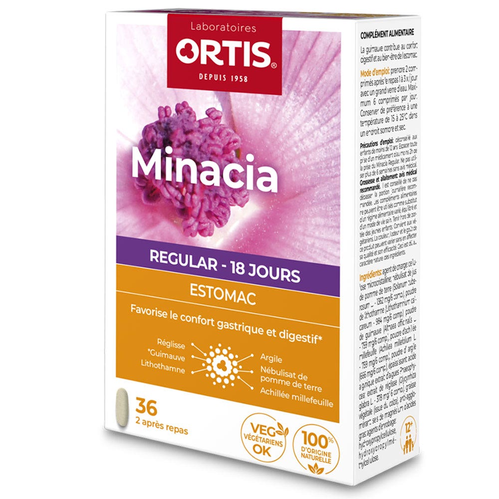 Ortis Minacia Regular 36 tablets - Easypara
