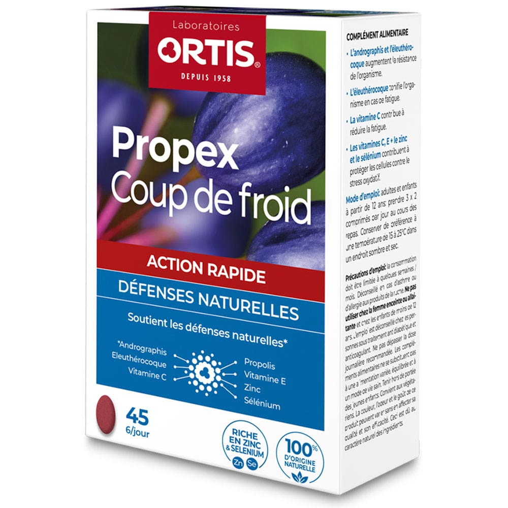Ortis Propex Coup De Froid 45 tablets - Easypara