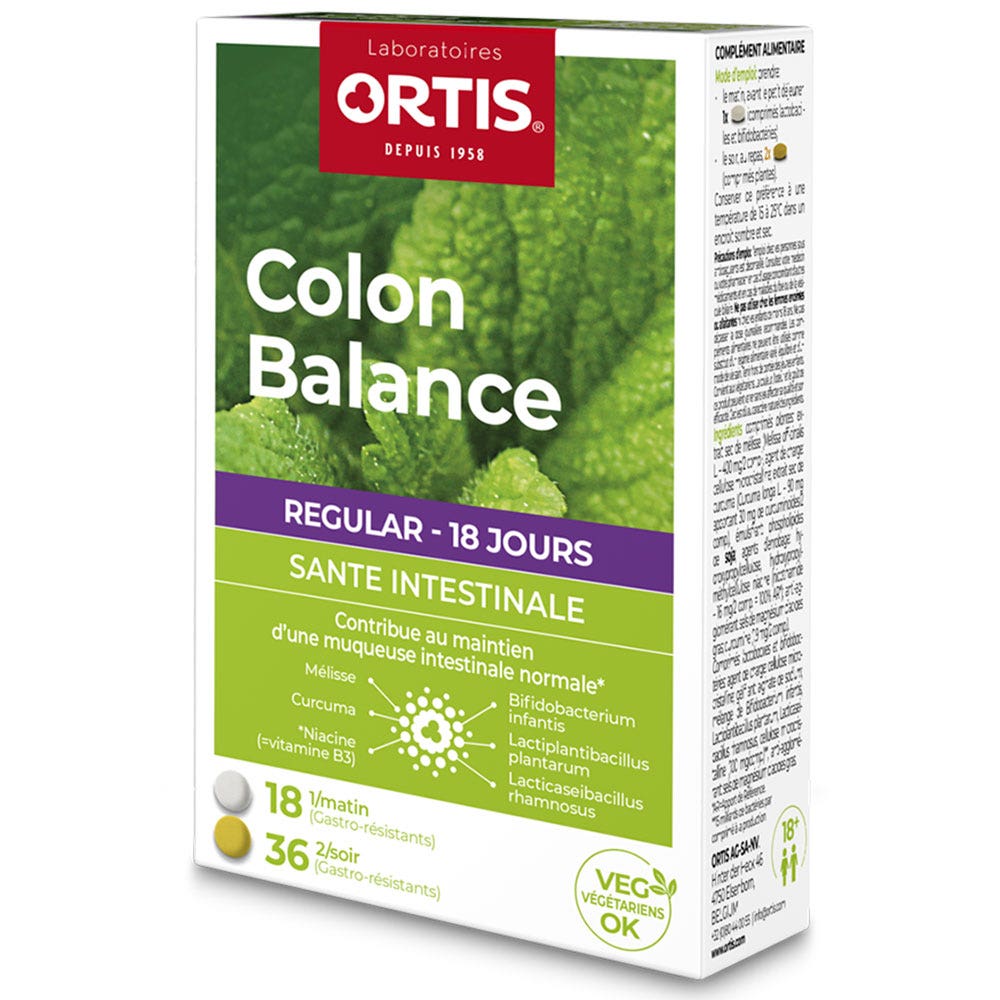 Ortis Colon Balance Regular Bloating 54 tablets - Easypara