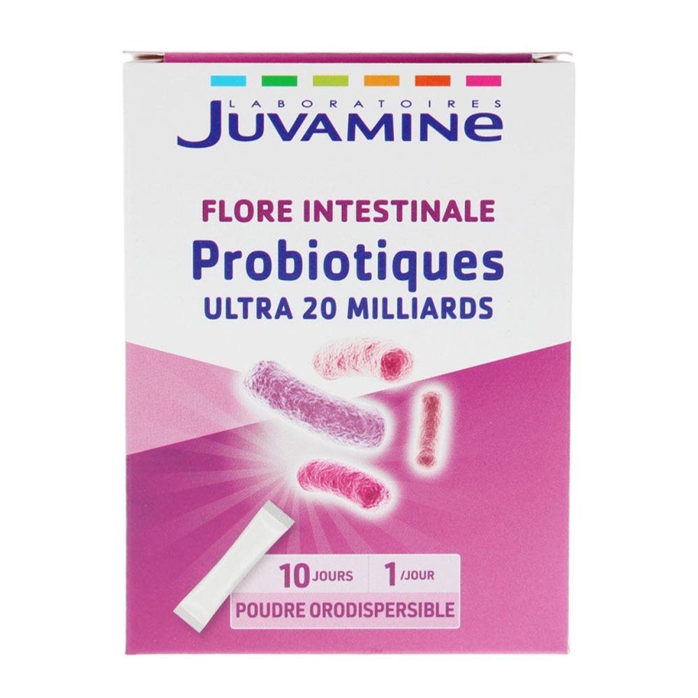 Juvamine Probiotics Ultra 20 Billion Intestinal Flora 10 Orodispersible ...