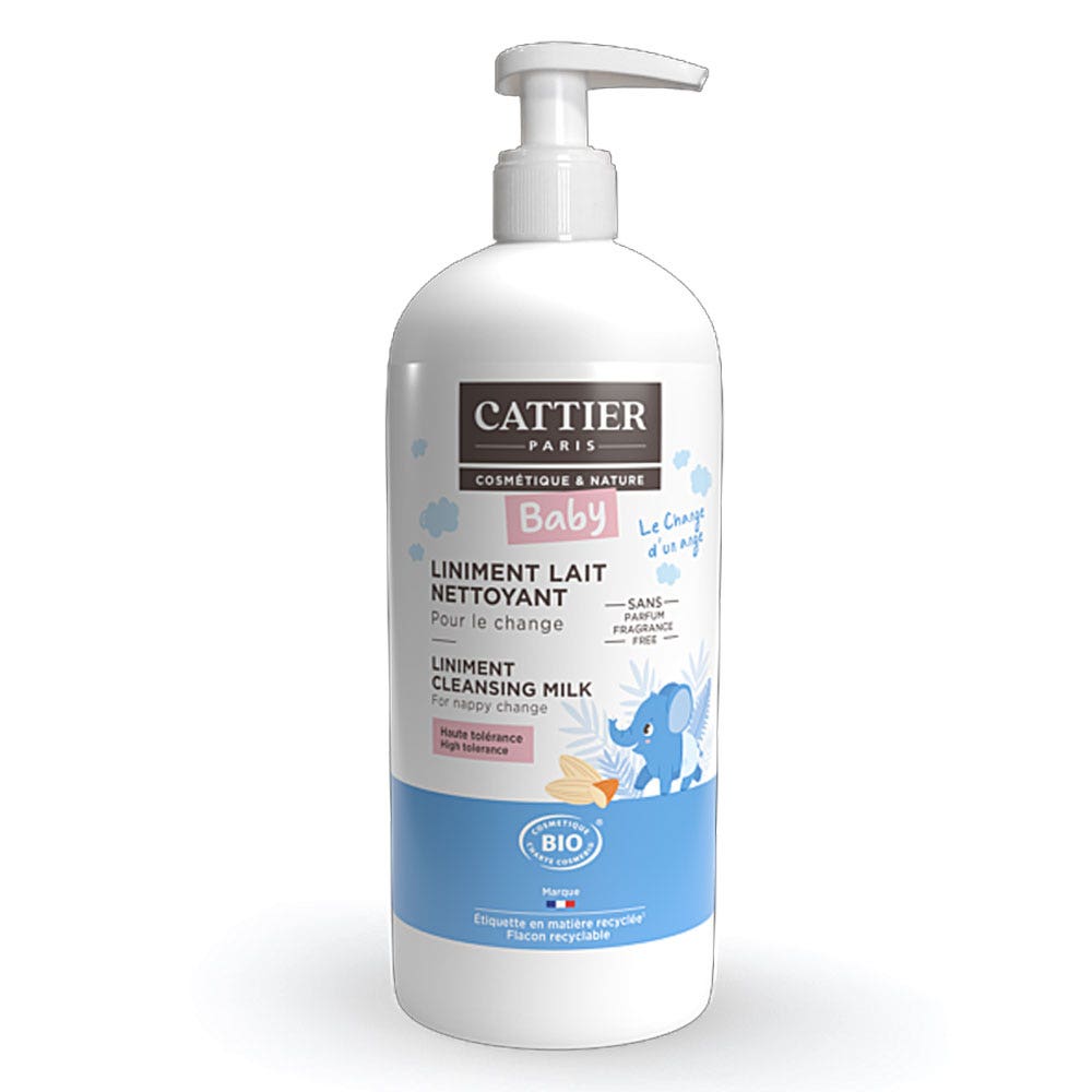 Cattier Baby Liniment Lait Nettoyant BIO 500ml - Easypara