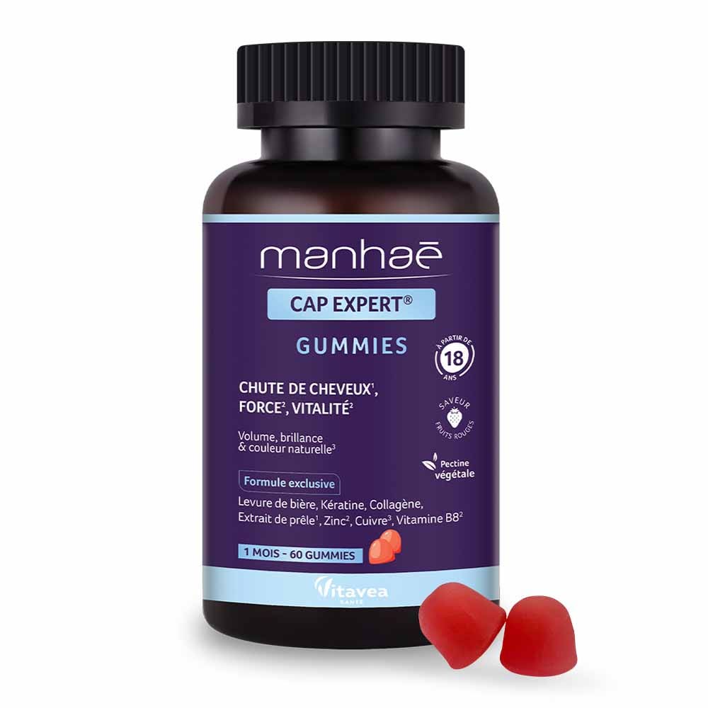 Manhaé Cap Expert Hair Expert Force Vitalité 60 gummies - Easypara
