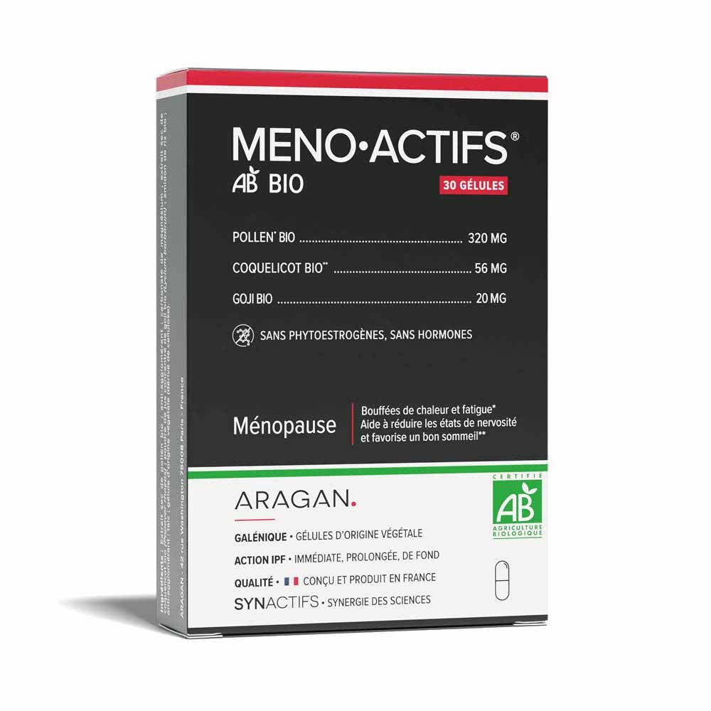 Aragan Synactifs MENOACTIFS® BIO Ménopause x30 capsules - Easypara