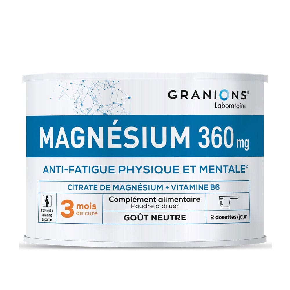 Granions Magnesium 360mg Physical and mental fatigue 360mg - Easypara
