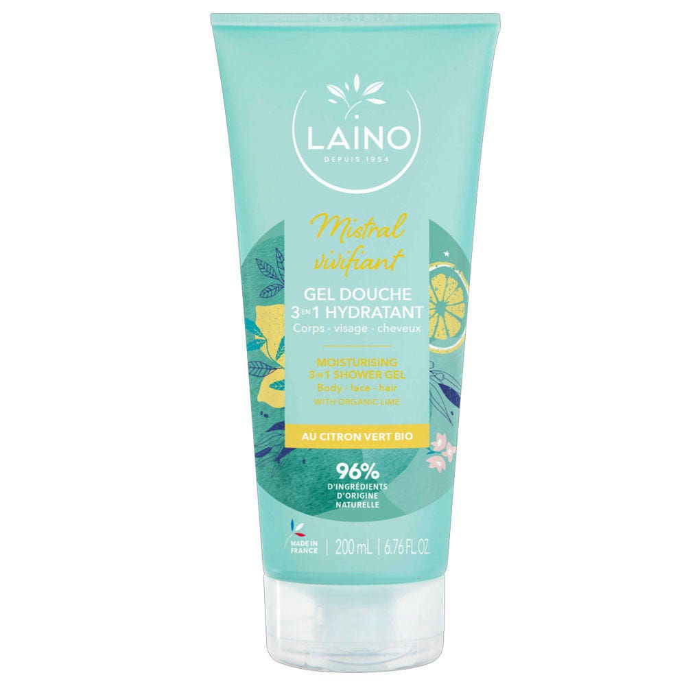 Laino Mistral Invigorating Shower Shampoo with Organic Lime 200ml - Easypara