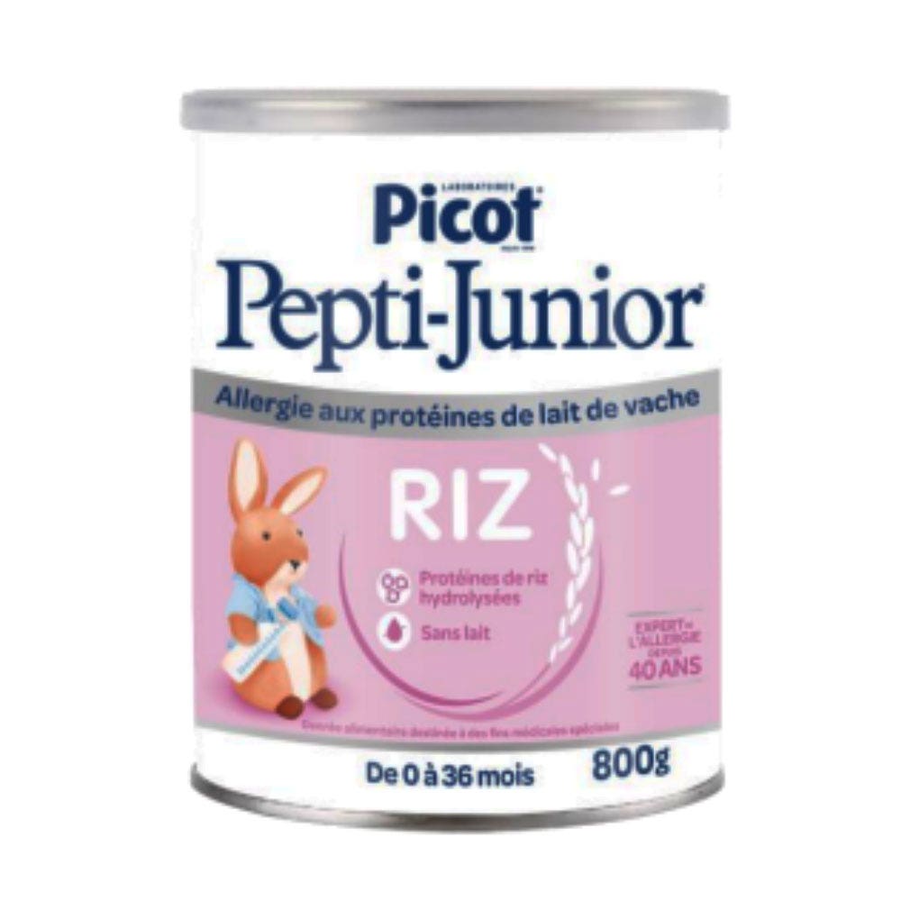 Picot Pepti Junior Rice Allegy Cow's Milk 0 to 36 months 800g - Easypara