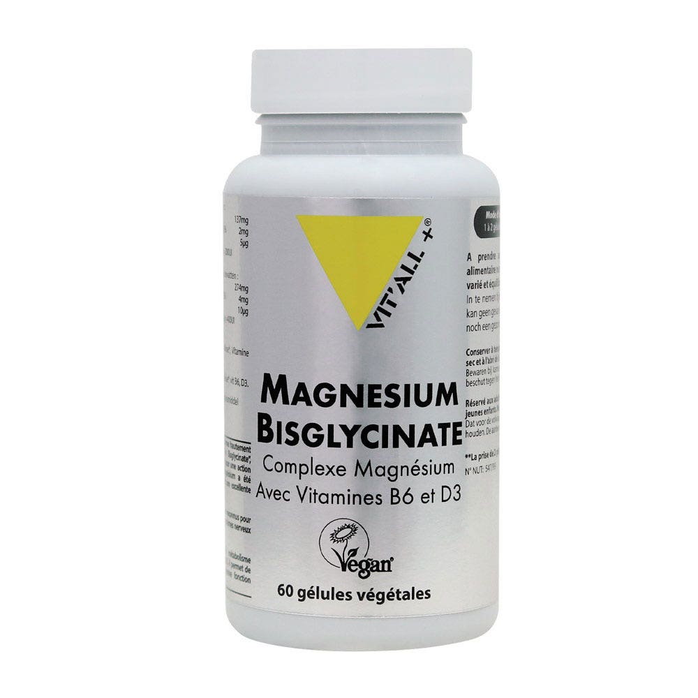 Vit'All+ Magnesium Bisglycinate 60 capsules - Easypara