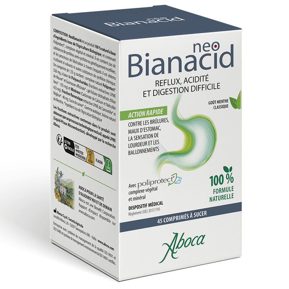 Aboca Gastro-intestinal Neobianacid Acid Reflux & Difficult Digestion ...