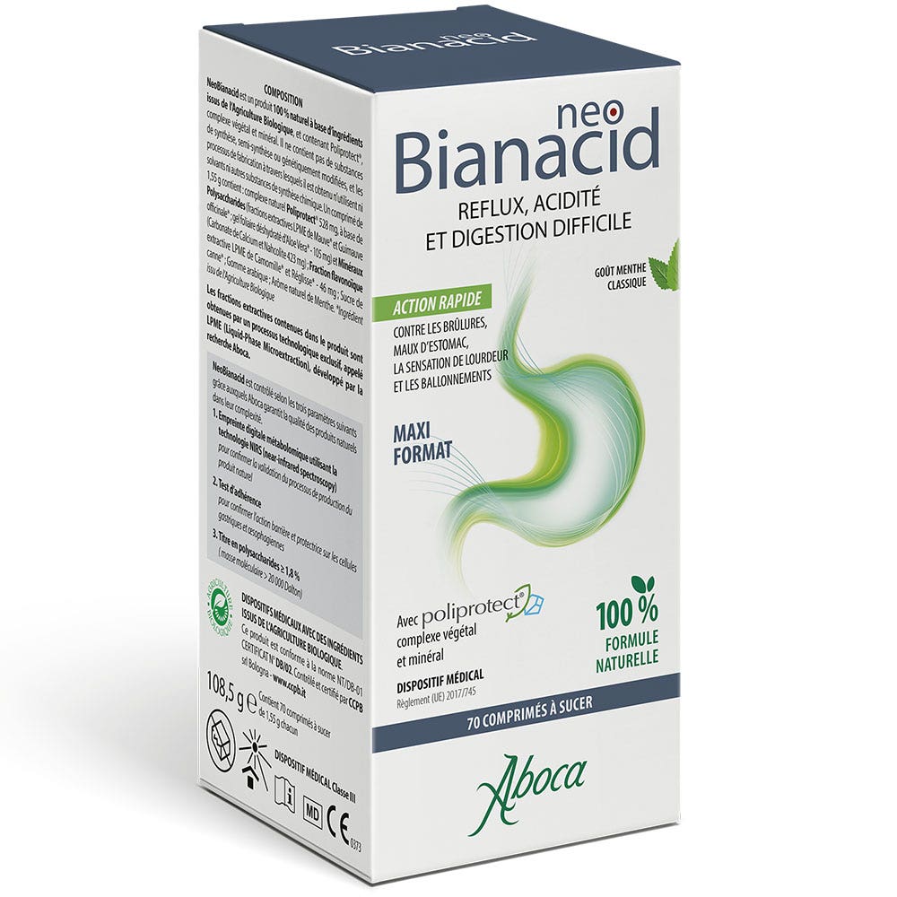 Aboca Gastro-intestinal Neobianacid Acid Reflux & Difficult Digestion ...
